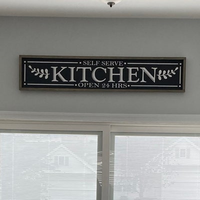 Farmhouse Kitchen Sign Rustic Kitchen Decor Self Serve Kitchen Sign - Etsy
