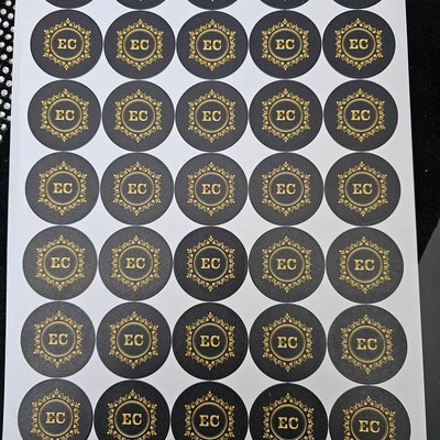 Circular 37mm Stickers, A4 Sheets, Matte Finish, Logo Stickers ...