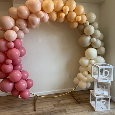Boho Peach Blush DIY Balloon Garland Arch Kit Cream, White, Neutral ...