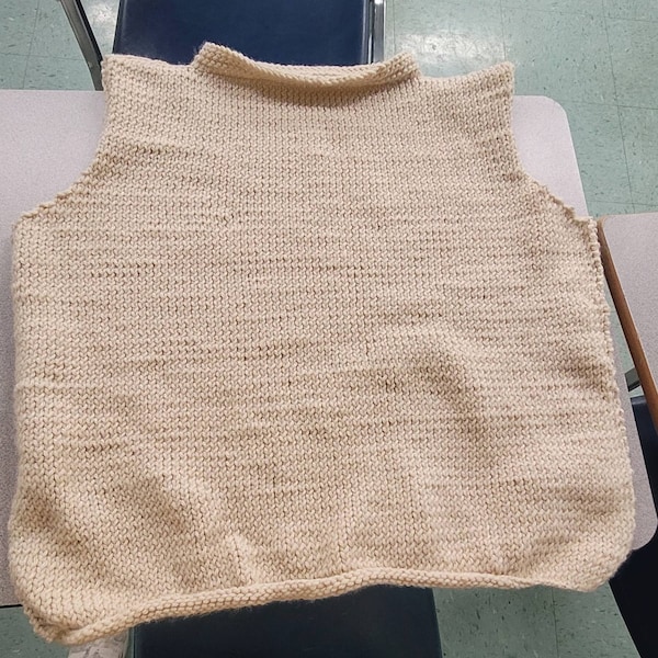 Knitting Pattern the Claire Modern Cropped Sleeveless Sweater Knit ...