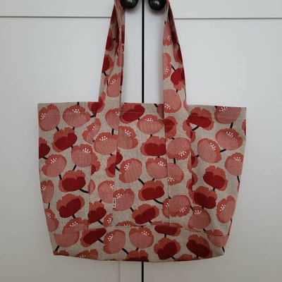 Tote Bag With a Pocket Fully Lined Tote Bag Canvas Bag Pattern Tutorial ...
