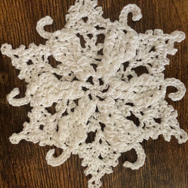 Frosty Tails Snowflake, Crochet Snowflake Pattern (english Only), PDF ...