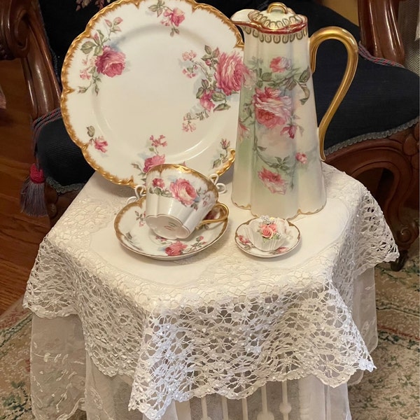 Italian Needlework Placemats in Deruta Hand Embroidery on Linen Set/4 ...