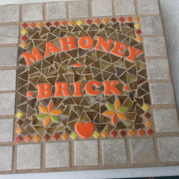 Set of 4 (or More) Ceramic Letters Tiles Indoor/outdoor Use, Mosaics ...