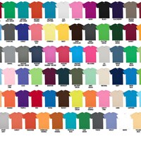Gildan 64000 Color Chart 70 Colors Gildan Softstyle T-shirt G640 Feat ...