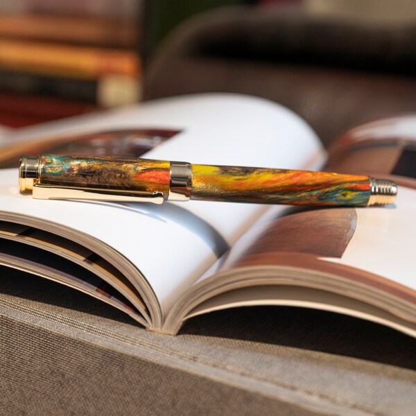 Clockwork Angels Pen Blank: Alumilite Resin, Mica Pigments - Etsy