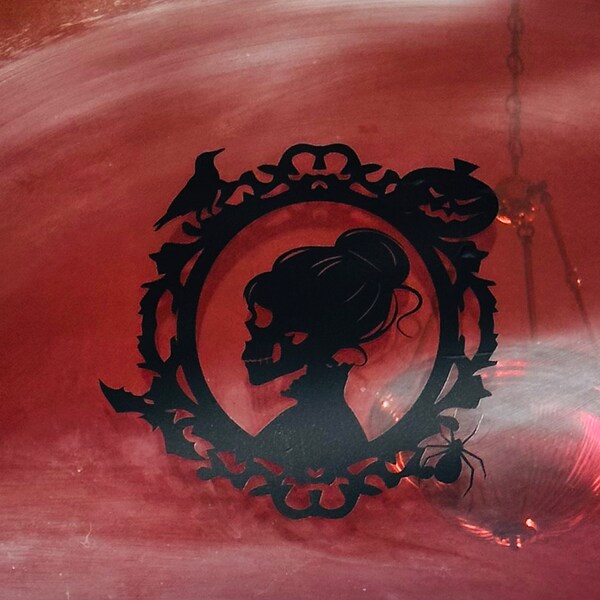 Female Skeletal Portrait Wall Decal, Halloween Decor, Skeleton Wall ...