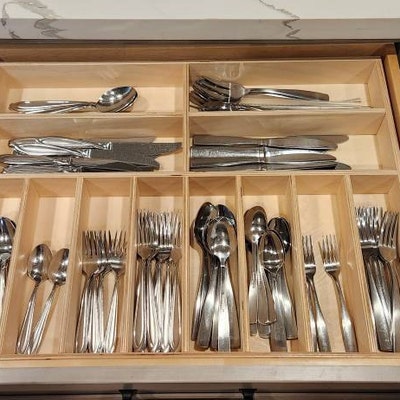 19 to 21 Inch Wide Drawer Insert, Custom Drawer Organizer, Wood Drawer ...