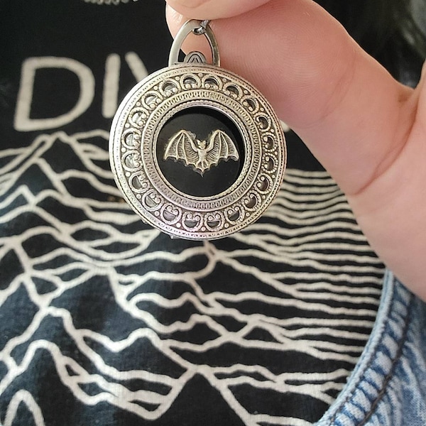 Bat Locket, Gothic Gift, Bat Jewelry, Family Photo Locket, Photo Locket ...
