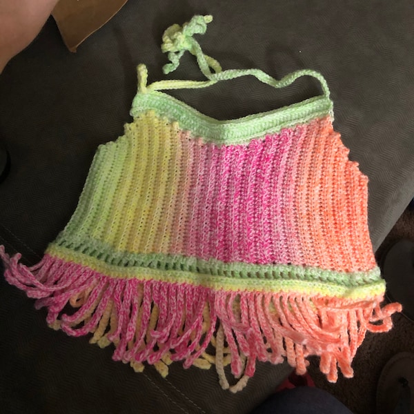 The Whisperer Festival Fringe Top Crochet Pattern | Crop Top Crochet ...