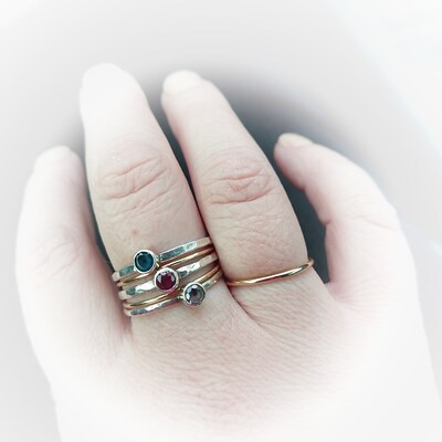 Round Classic Gold Stackable Rings, 14k Gold Filled, Gold Stacking ...