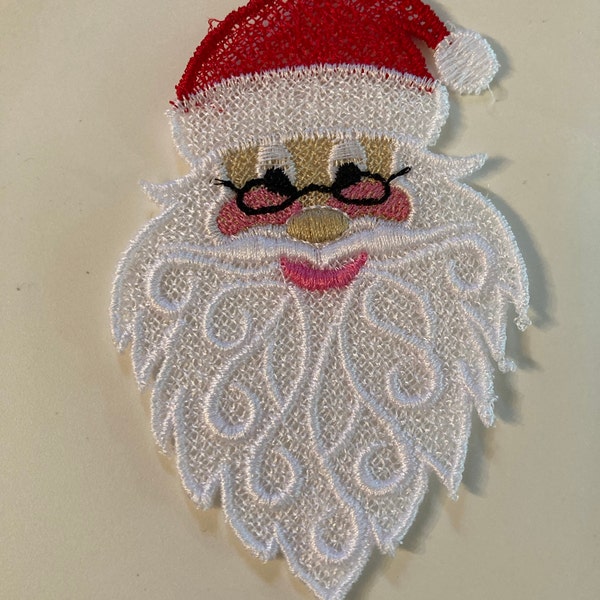 FSL Santa Ornament (2 Sizes). Christmas Embroidery Designs. Instant ...
