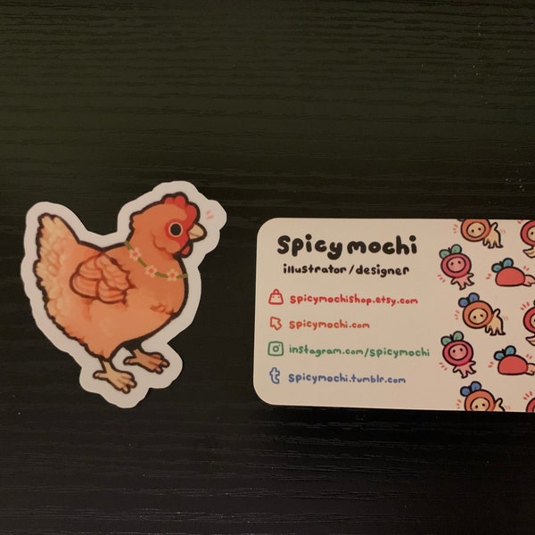 Hen Friend Sticker / Chicken Sticker / Bird Sticker / Cute Farm Sticker ...