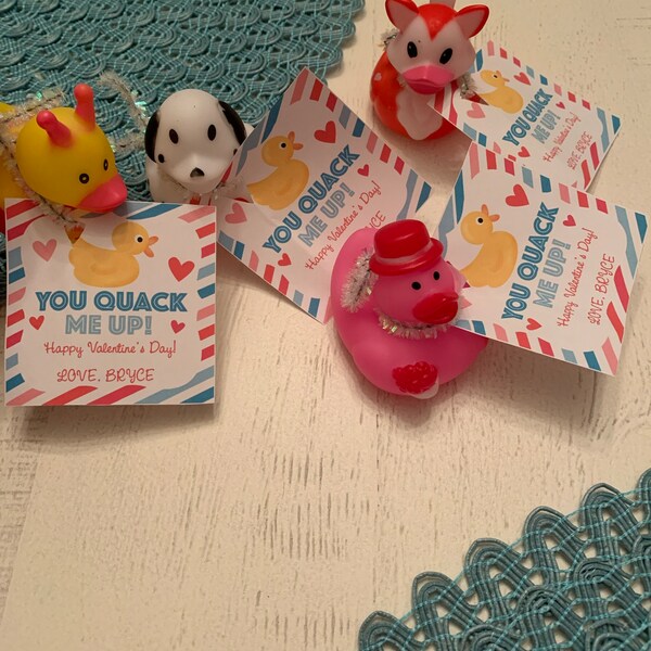 Lucky Duck Valentines Day Kids Cards, Kids Valentines Cards, Rubber ...