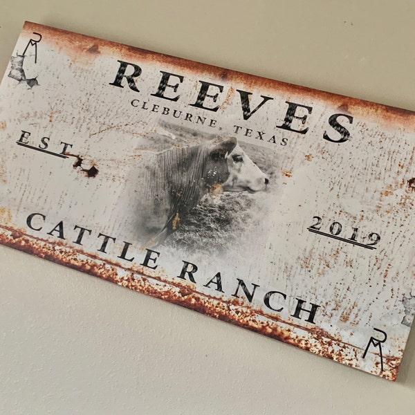Cattle Sign | Cow Print Ranch Wall Decor | Cattle Ranch Sign Cow Wall ...