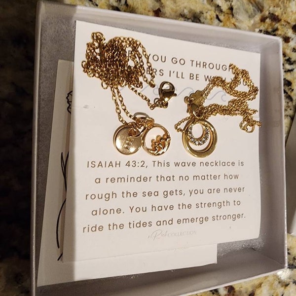 Riding Life's Tides Wave Necklace - Chemo Support Jewelry - Resilience ...