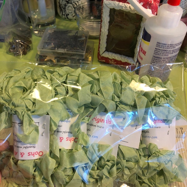 Scrunched Crinkled Chalk White Seam Binding 1/2" Inch Wide 5 Yards ...