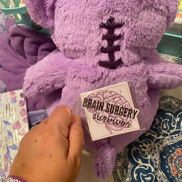 Chiari Malformation zipperhead Awareness 12 Bear Purple, Awareness ...