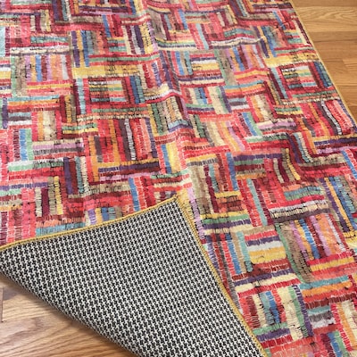 Golden Striped Black Luxury Rug, Black Rug, Gold Rug, Rugs for Living ...