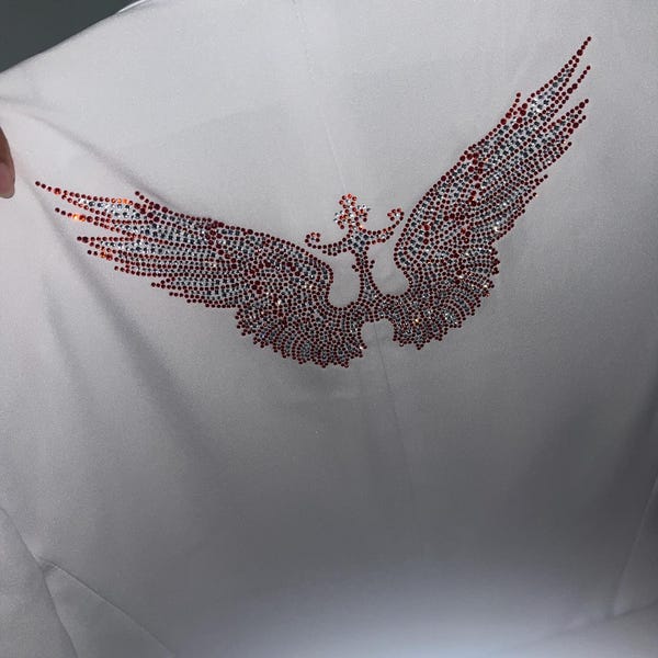 Angel Wing Iron on Rhinestone Heat Transfer Bling Patch Design for ...