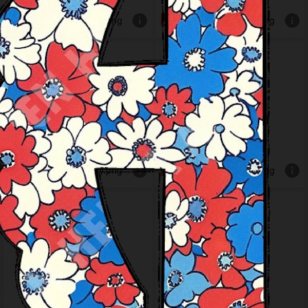 4th Just Retro Flowers Doodle Monogram, Initials Alphabet, Scalloped ...