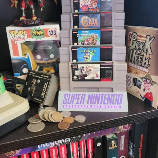 SNES Stacked Game Cartridge Display Stand - Etsy