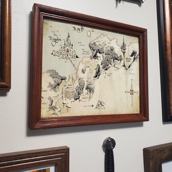 Tangled Map Poster Vintage Disney Movie Poster Classic Disney World ...