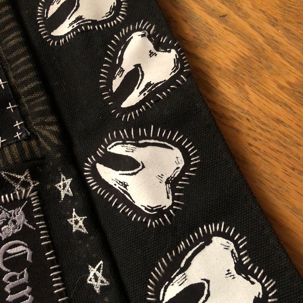4 Teeth Punk Horror Handmade Sew-on Fabric Patches Set - Etsy