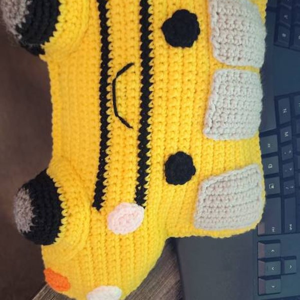 School Bus Crochet Pattern, School Bus Amigurumi Pattern, School Bus ...