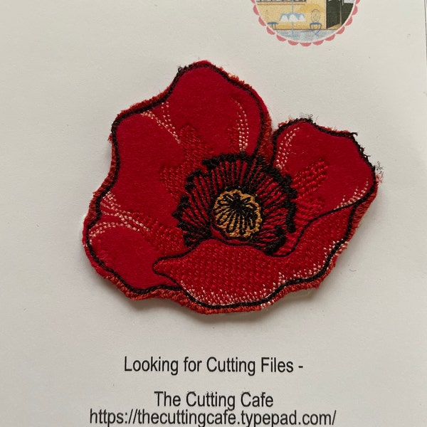 Poppy Embroidered Patch - Flower Patches - Poppy Designs - Jean Patches ...