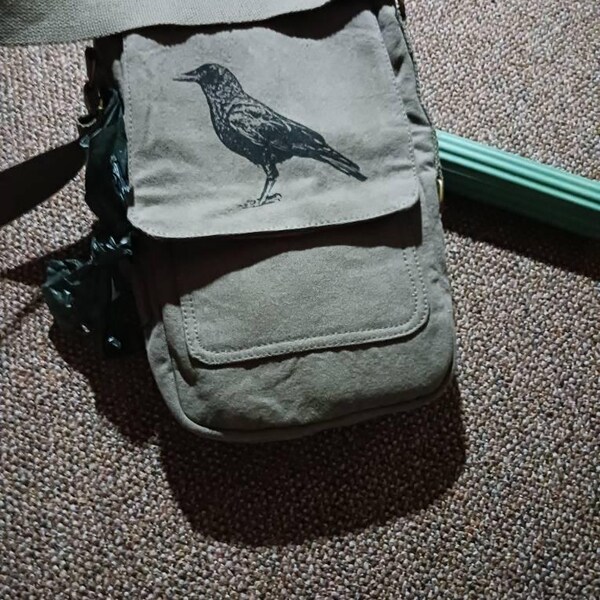 Crow Raven Tech Bag Small Purse Crossbody Shoulder Bag 11x7x2 Inches - Etsy