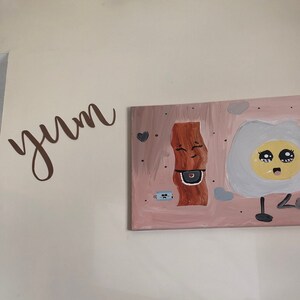 Yum Metal Sign Metal Wall Art Yum Sign Metal Words Metal Wall Decor ...