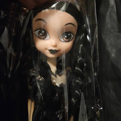 Wednesday Addams Doll /dress White and Black/merlina Addams Doll Black ...