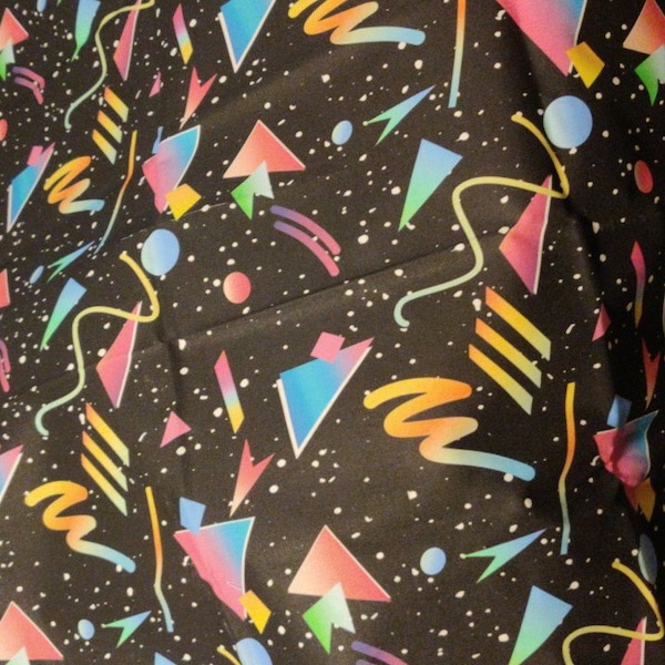 1980s Fabric - Stuck in the 80s by Rosetipitinodesigns - Black Neon ...