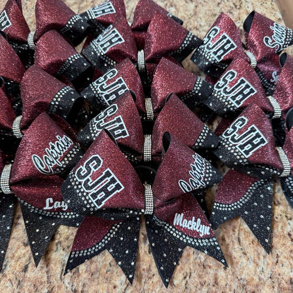 Custom Sublimated Cheer Bow - Three Inch Bows - Cheer Bows - Dance Bow ...
