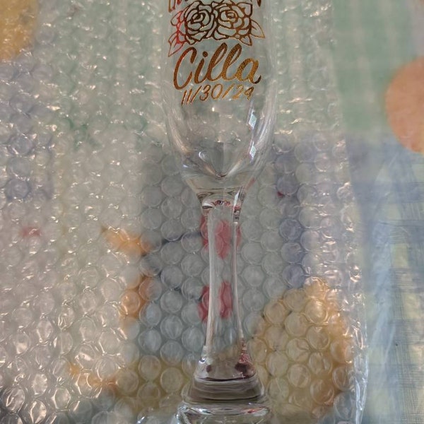 Copa De Vidrio Personalizada Para Quinceañera O Sweet 16! Personalized ...