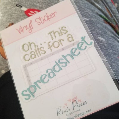 Spreadsheet Sticker for Coworker, Funny Office Sticker, Gift for ...