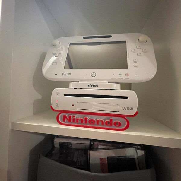Nintendo Wii U Horizontal Display Stand With Nintendo Logo 3D Printed ...