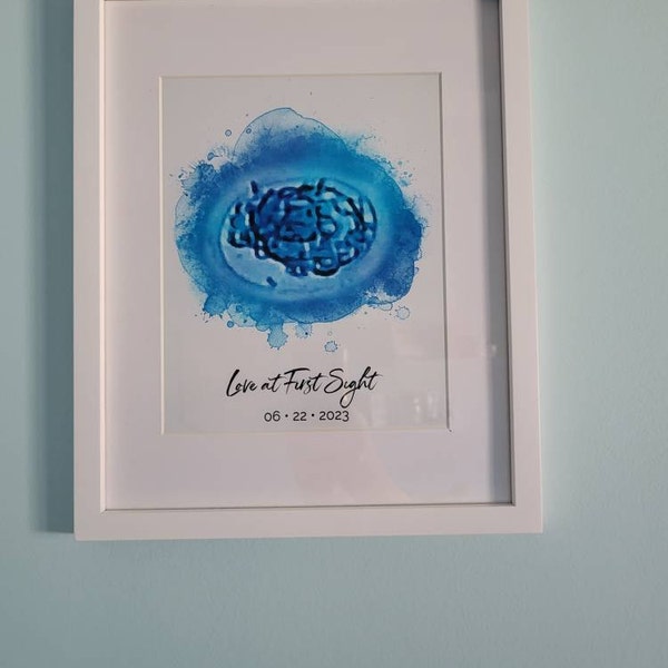 Custom IVF Art Embryo Watercolor Personalized Pregnancy Gift Nursery ...