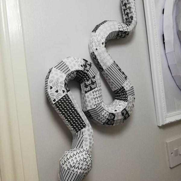 Snake Papercraft Sculpture, Printable 3D Puzzle, Papercraft Pdf ...