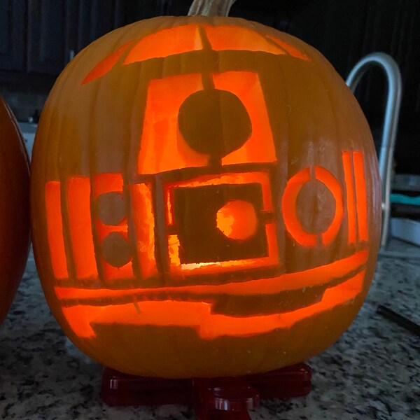 Printable Pumpkin Carving Pattern: Star Wars Droid R2-D2 - Etsy