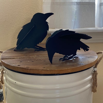 Free Shipping, Crow, Raven, Garden Sculpture, Yard Art, Outdoor Decor ...