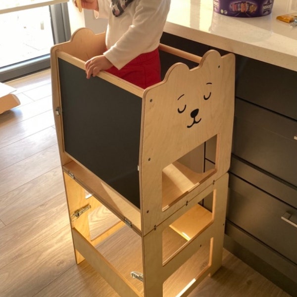Adjustable Kitchen Tower / CAT Natural / Convertible Tower/ Toddler ...