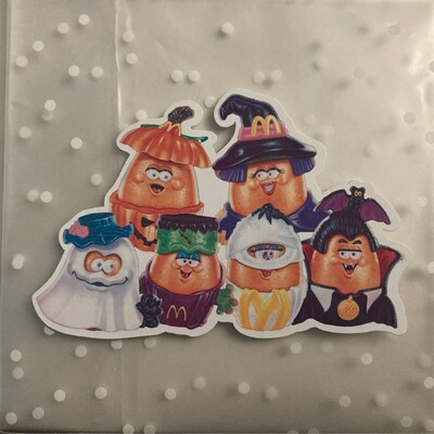 Halloween Bucket Trio Vinyl Sticker Die Cut - Etsy