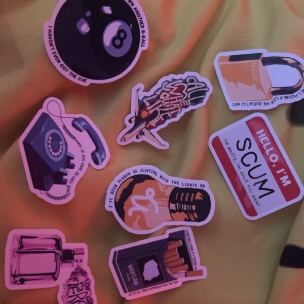 AVRIL LAVIGNE Inspired Vinyl Cut Glossy MINI Sticker Pack - Etsy