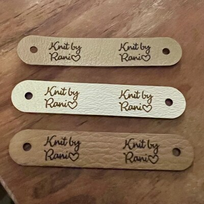 Custom Knitting Tags Set of Personalized Faux Leather Labels - Etsy