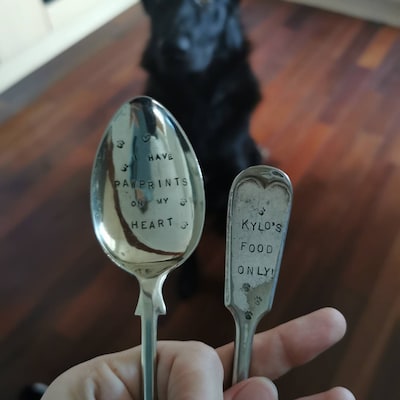 Personalised Pet Food Fork Handstamped Vintage Dessert Fork - Etsy UK