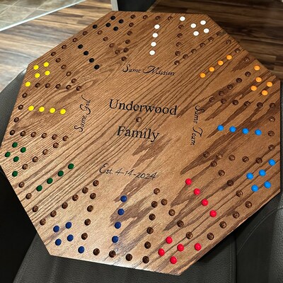 6/8 Double-side Handmade Wahoo Game Board, 6/8 Player Aggravation Game ...