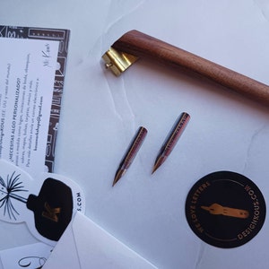 Walnut Shimmer Red Calligraphy Ink Calligraphy Kit Handmade Calligraphy ...