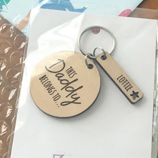 Daddy Keyring - Fathers Day Gift - This Daddy Belongs to - New ...